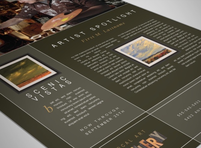 Fine Art Gallery & Artist Flyer Template | MyCreativeShop.com