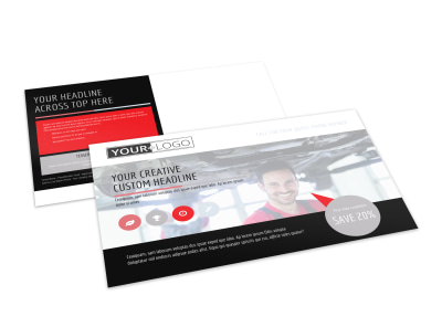 Automotive & Transportation Postcard Templates