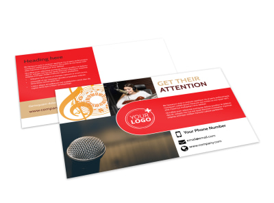 Music Lesson Postcard Templates | MyCreativeShop