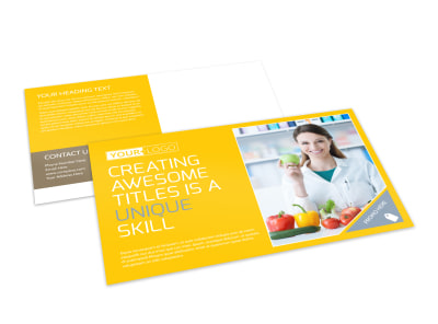 Nutrition Postcard Templates | MyCreativeShop