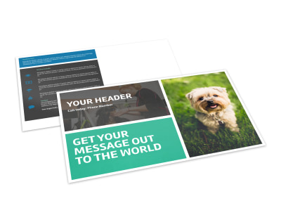 Pets & Animals Postcard Templates | MyCreativeShop