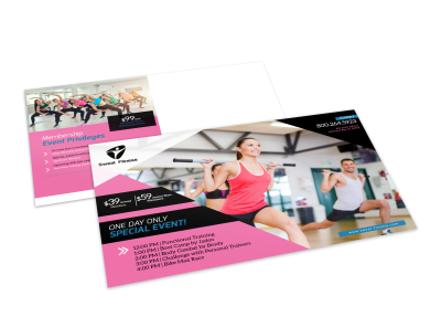 Personal Trainer Postcard Templates | MyCreativeShop