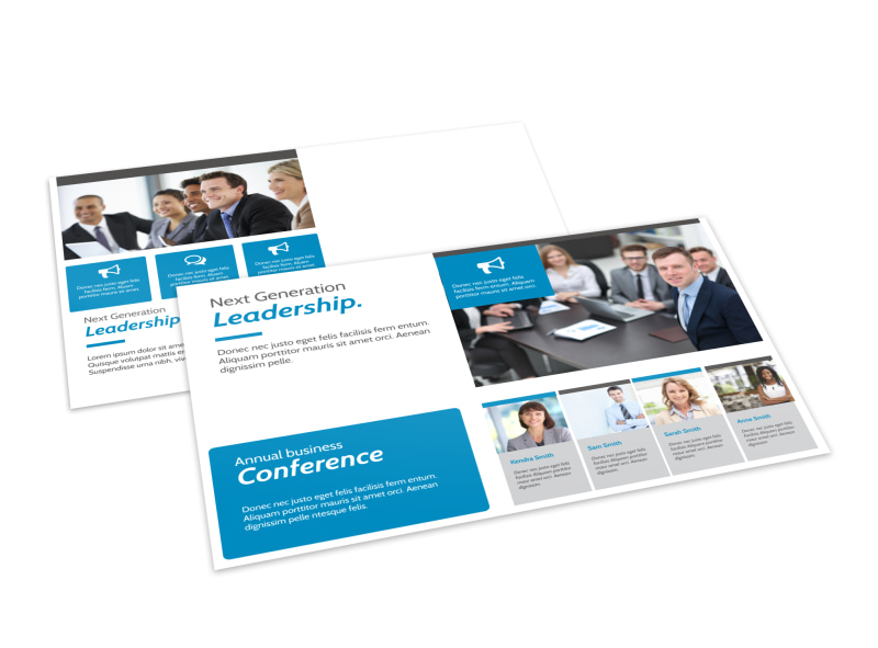 Conference Invitation Postcard Template | MyCreativeShop