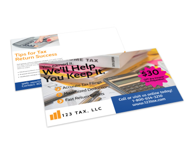 Tax Postcard Templates | MyCreativeShop