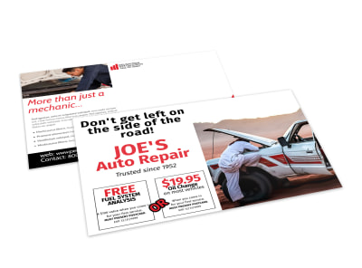 Auto Repair Postcard Templates | MyCreativeShop