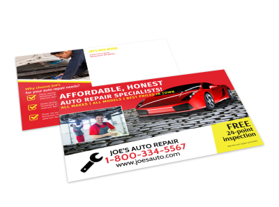 Auto Repair Postcard Templates | MyCreativeShop