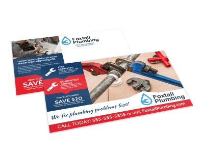 Plumbing Postcard Templates | MyCreativeShop