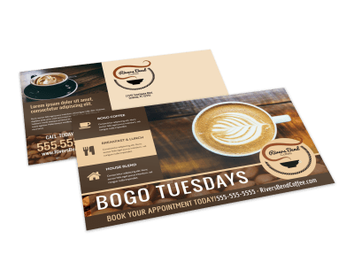 Coffee Shop Postcard Templates | MyCreativeShop