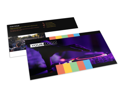 DJ Postcard Templates | MyCreativeShop