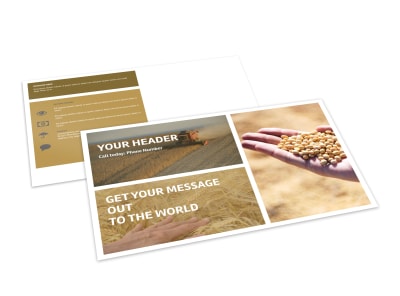 Agriculture Postcard Templates | MyCreativeShop