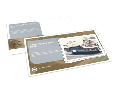 Automotive & Transportation Postcard Templates