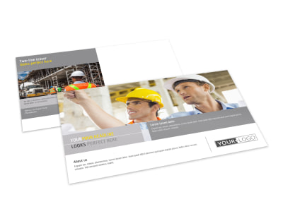 Construction Postcard Templates | MyCreativeShop