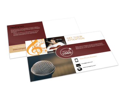 Music Lesson Postcard Templates | MyCreativeShop