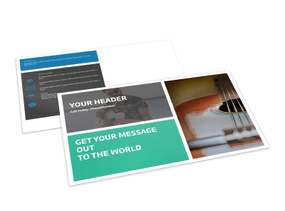 Music Lesson Postcard Templates | MyCreativeShop