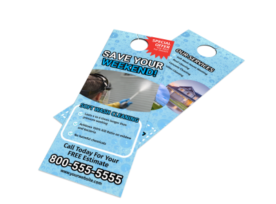 Cleaning Door Hanger Templates | MyCreativeShop