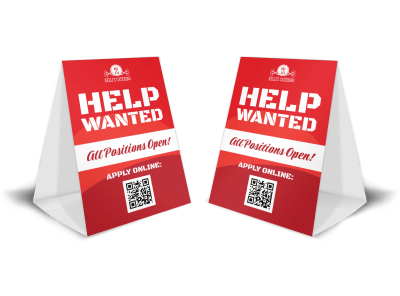 Now Hiring Table Tent Templates | MyCreativeShop