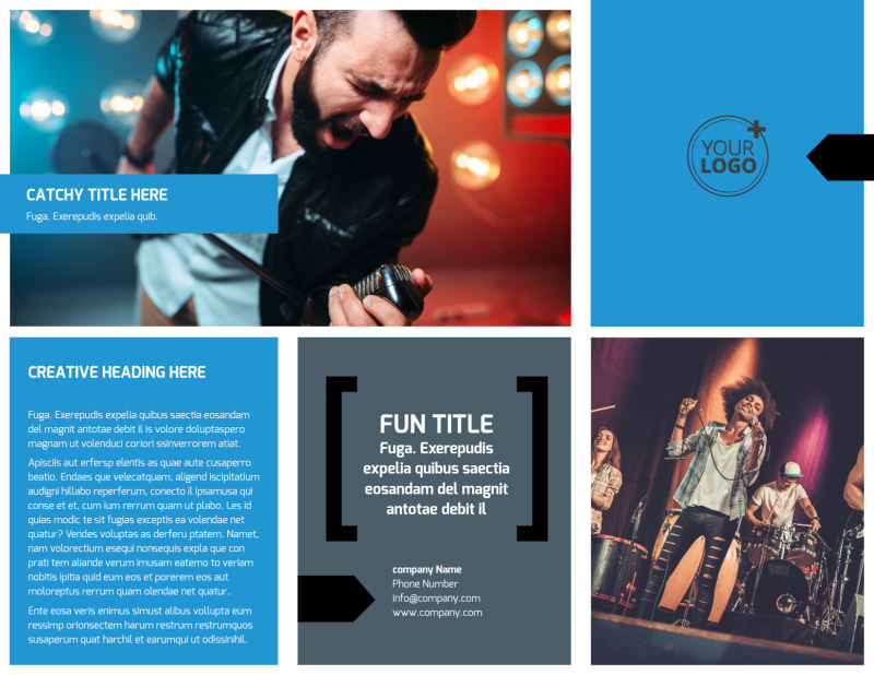 Live Music Band Brochure Template | MyCreativeShop