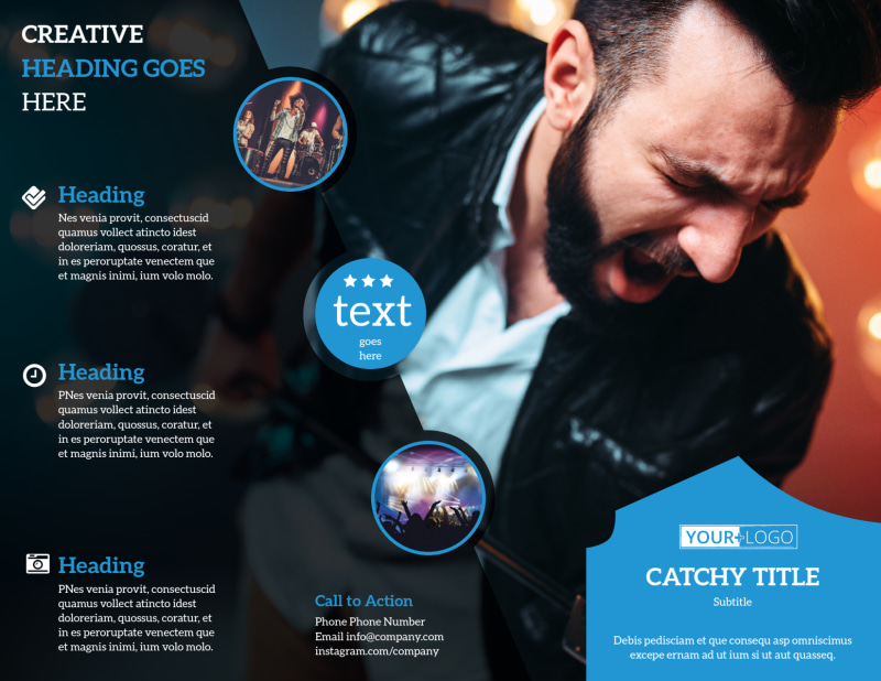 Live Music Concert Brochure Template | MyCreativeShop