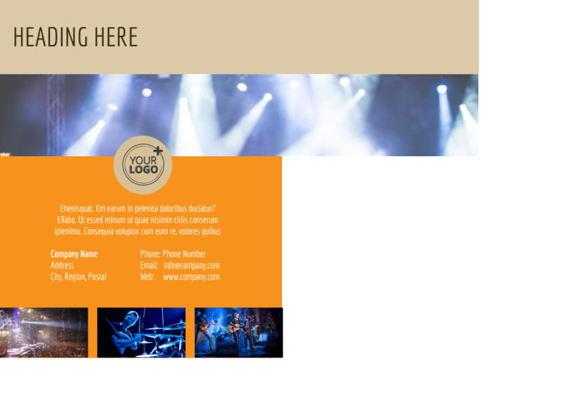 Music Event Postcard Template | MyCreativeShop