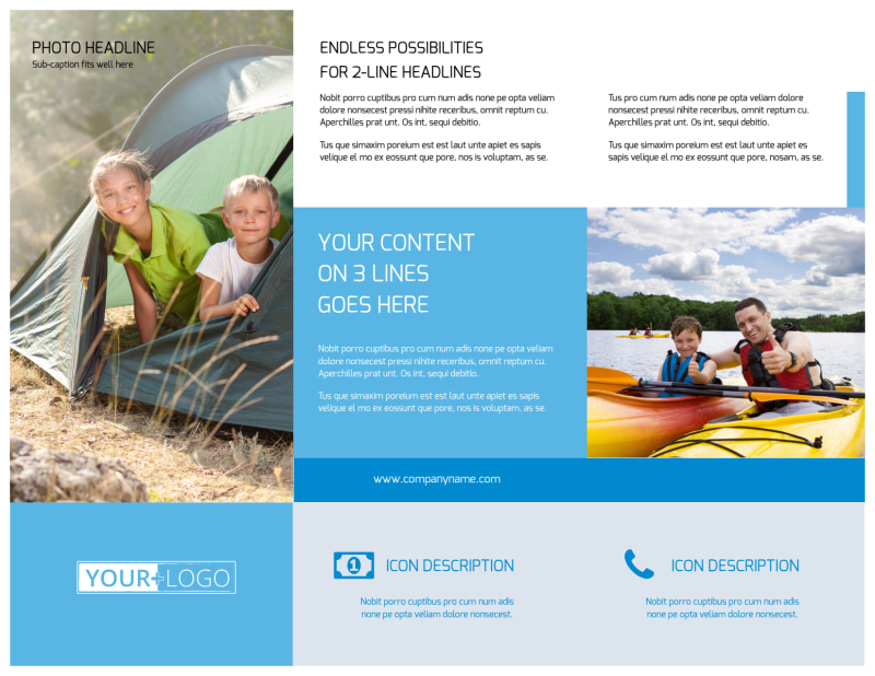 Campgrounds & Recreation Brochure Template | MyCreativeShop