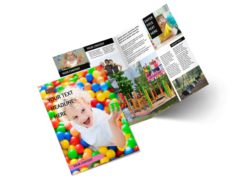 Childrens Activity Centers Brochure Template
