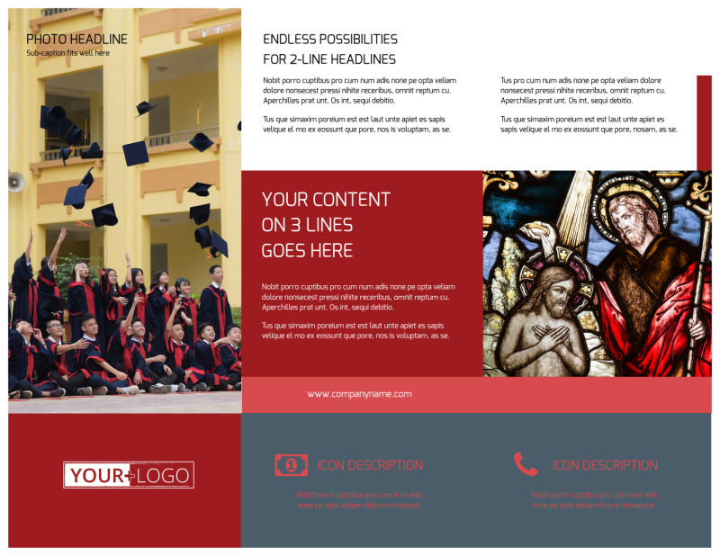 Catholic School Brochure Template | MyCreativeShop