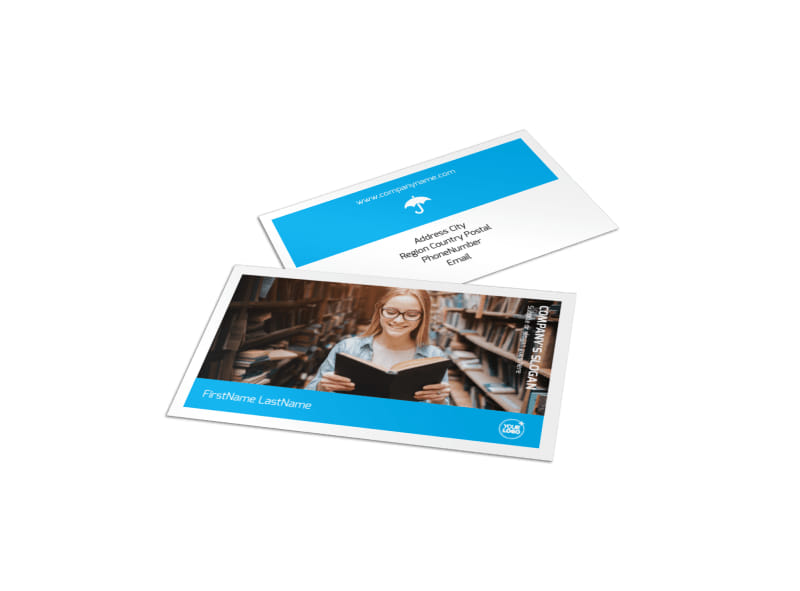 Book Store Business Card Template | MyCreativeShop