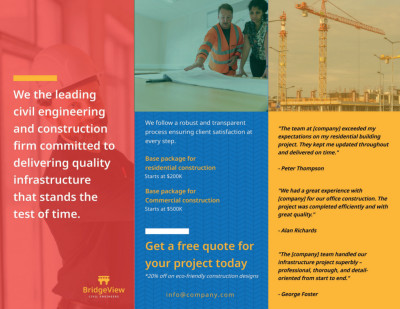 Civil Engineering Brochure Template | MyCreativeShop