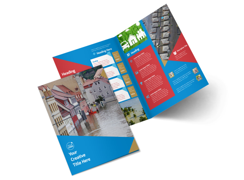 Flood Insurance Brochure Template | MyCreativeShop