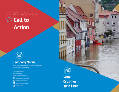 Flood Insurance Brochure Template | MyCreativeShop
