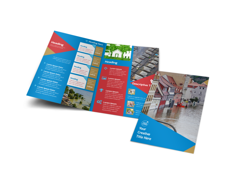 Flood Insurance Brochure Template | MyCreativeShop