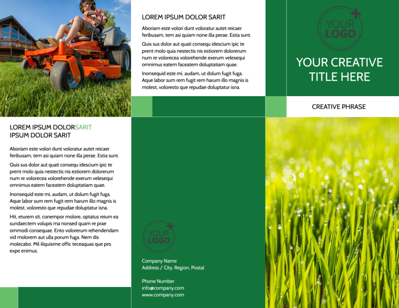 Lawn Mowing Brochure Template MyCreativeShop