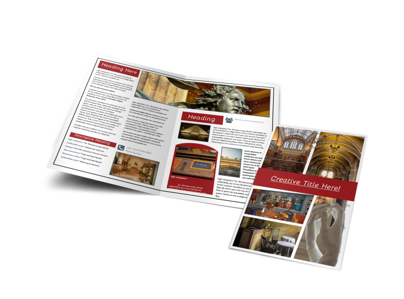 Museum Information Bi-Fold Brochure Template