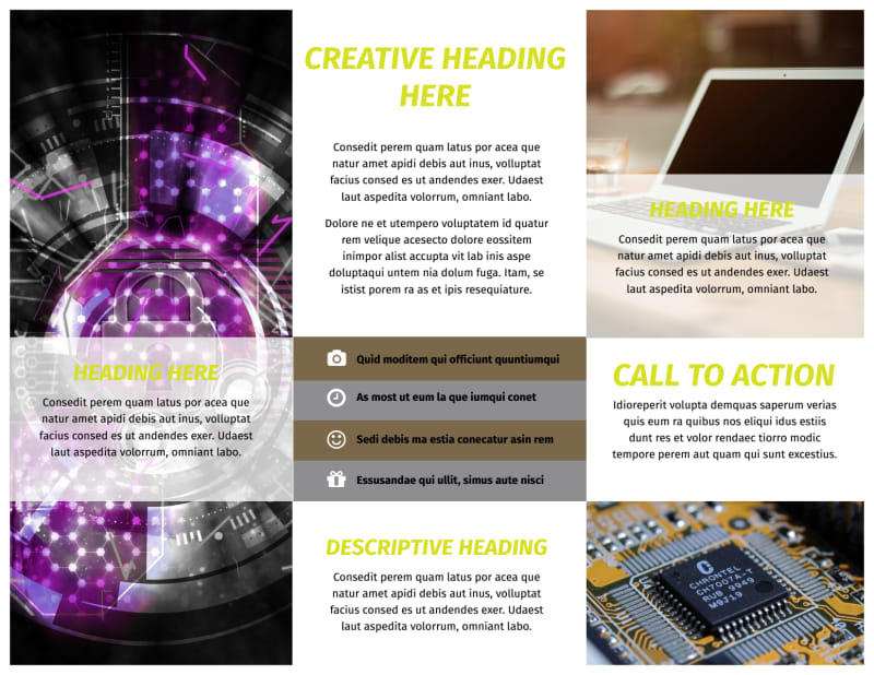 Computer Technology Manufacturer Brochure Template