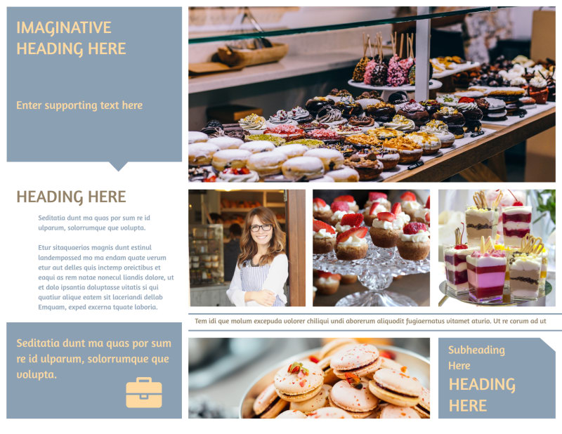 Fine Pastry Shop Brochure Template | MyCreativeShop