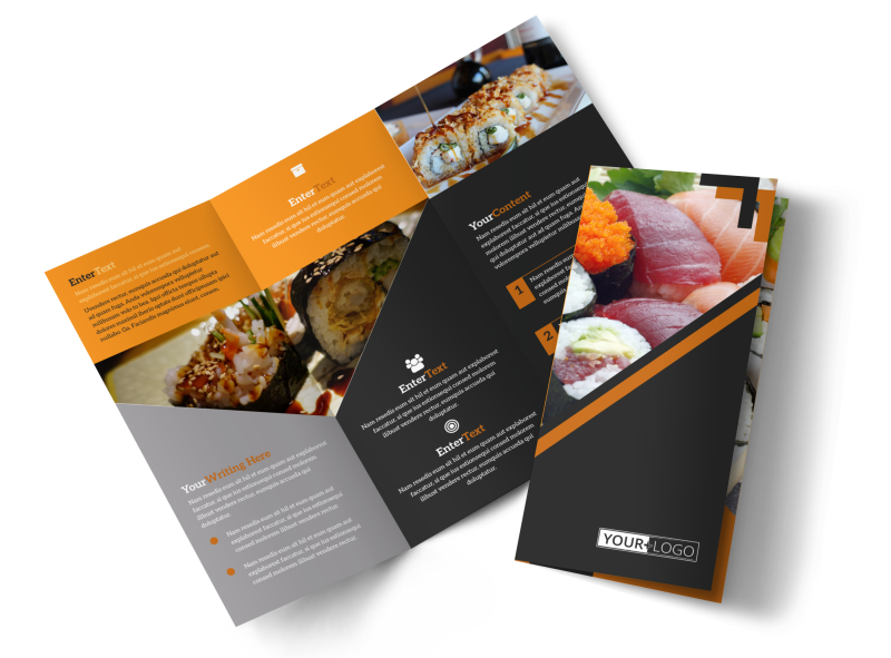 Outstanding Sushi Restaurant Brochure Template