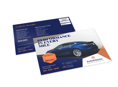 Car Dealer Postcard Templates | MyCreativeShop