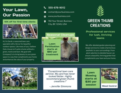 Lawn & Garden Brochure Templates | MyCreativeShop