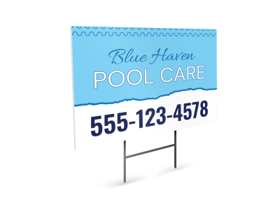 Pool Cleaning Yard Sign Templates | MyCreativeShop