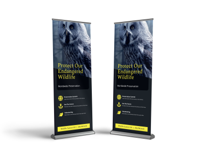 Donation Retractable Banner Templates | MyCreativeShop