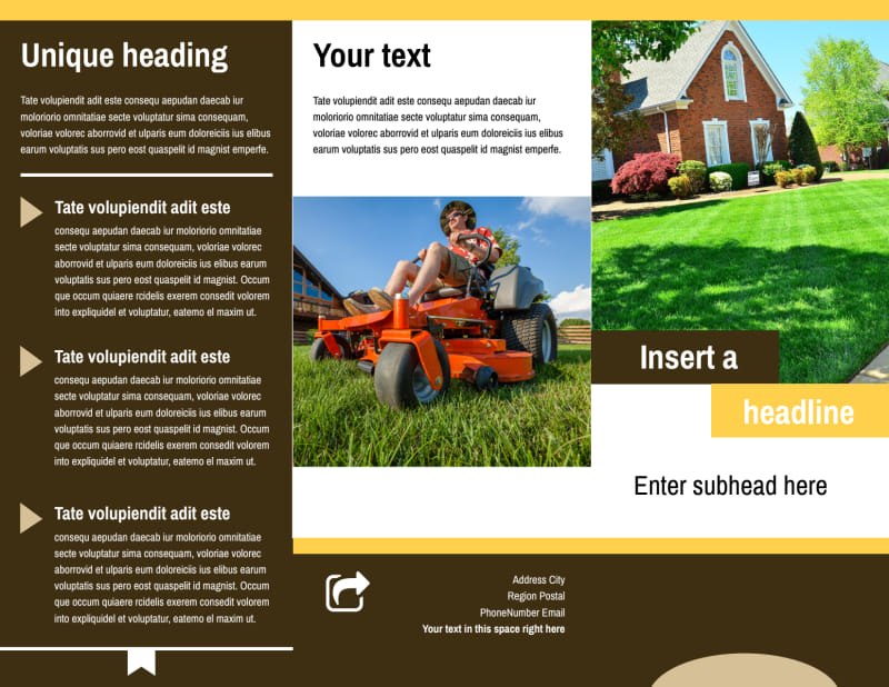 Lawn Care Brochure Template MyCreativeShop