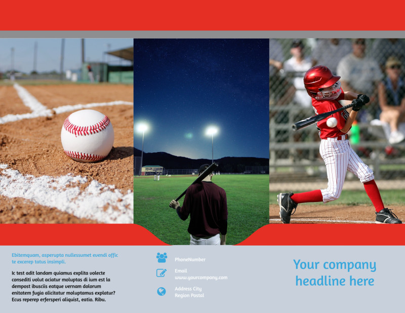 Top Swing Baseball Camp Brochure Template MyCreativeShop