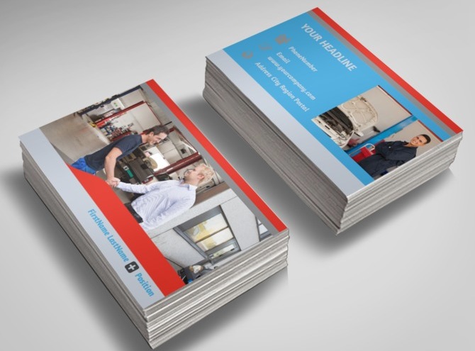 Vehicle Oil Change Business Card Template