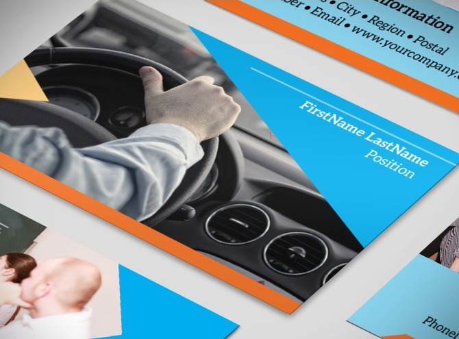 Driving School Business Card Template