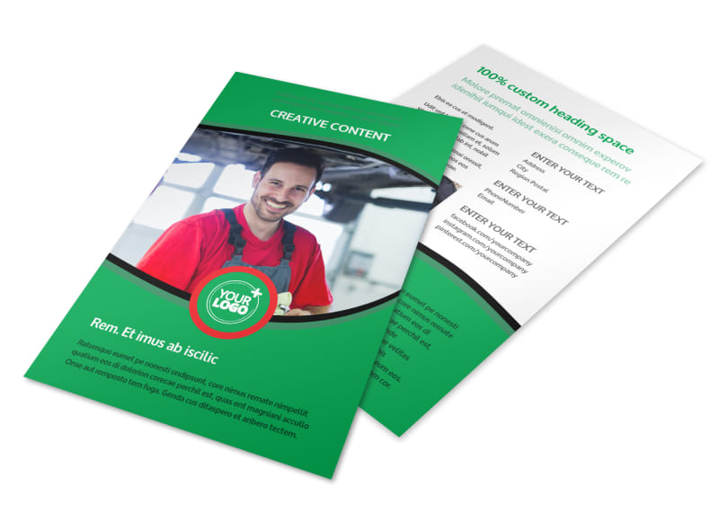 Oil Change Service Flyer Template | MyCreativeShop