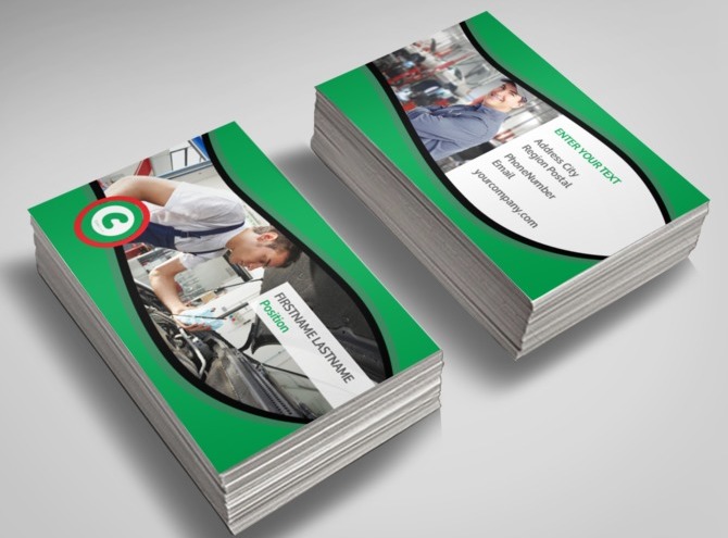 Oil Change Service Business Card Template