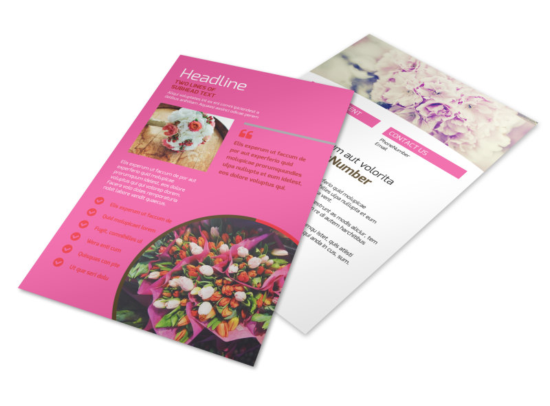 Florists & Flower Delivery Service Flyer Template