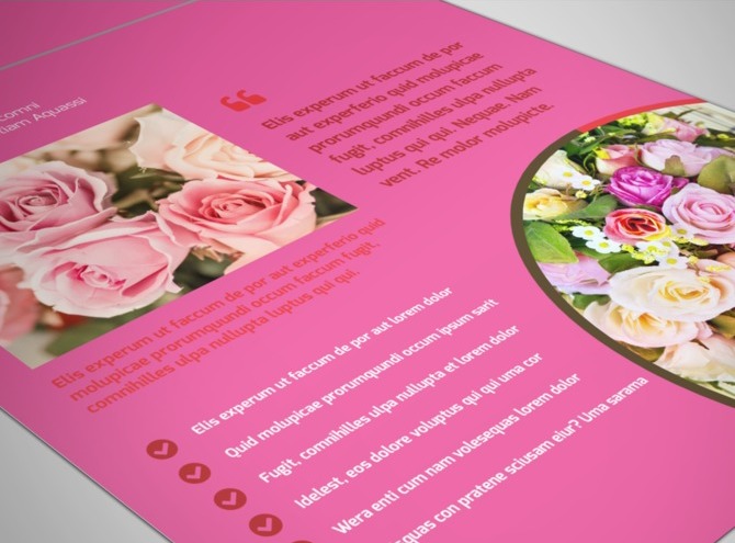 Florist & Flower Shop Tri-Fold Business Flyer Templates |MyCreativeShop.com