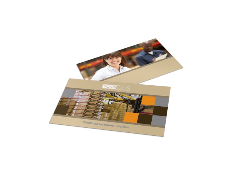 Warehouse & Distribution Center Business Card Template