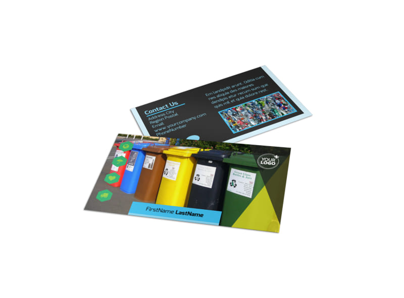 Waste Disposal Business Card Template | MyCreativeShop